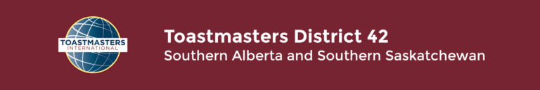 Talk Up Toastmasters Program Begins - Toastmasters, District 42